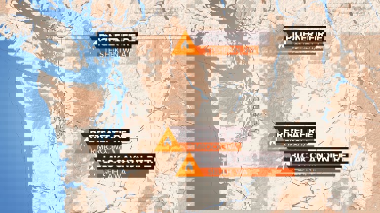 New evacuations ordered as 10 large wildfires burn across Washington ...