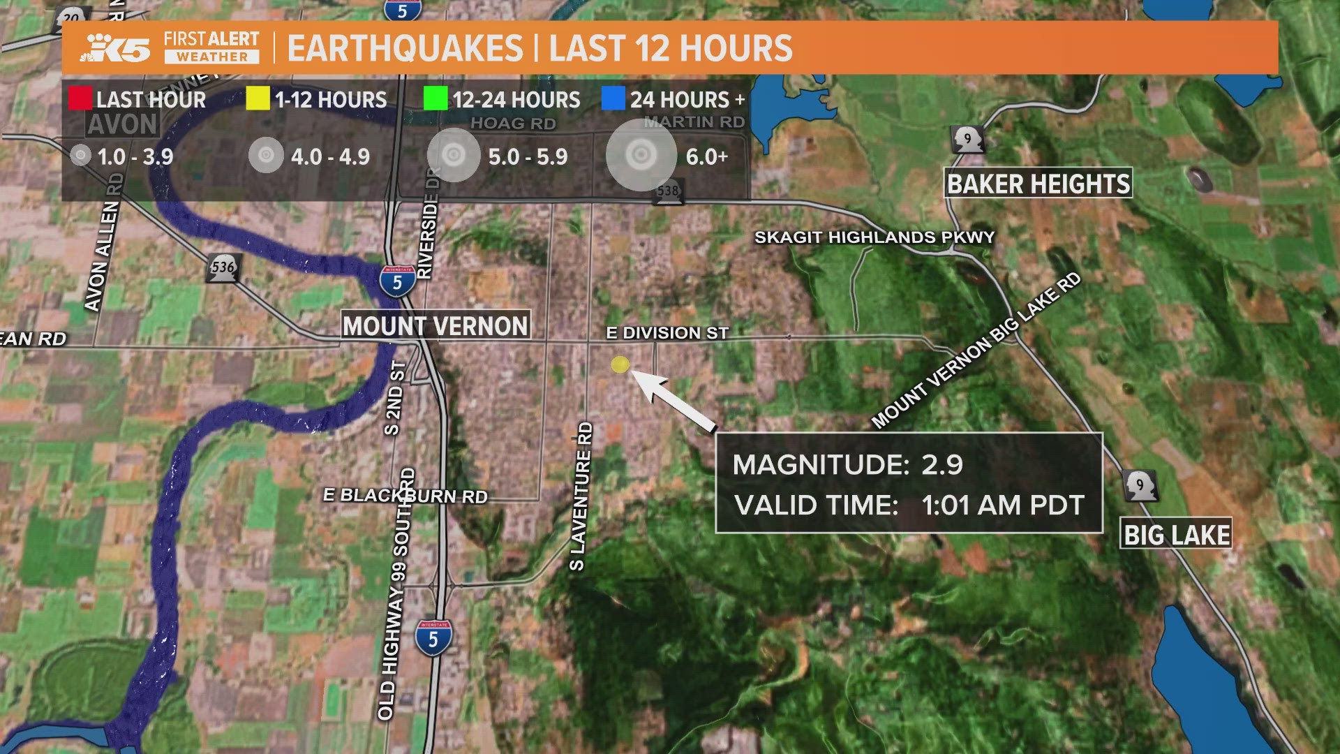 2.9 earthquake strikes near Mount Vernon | king5.com
