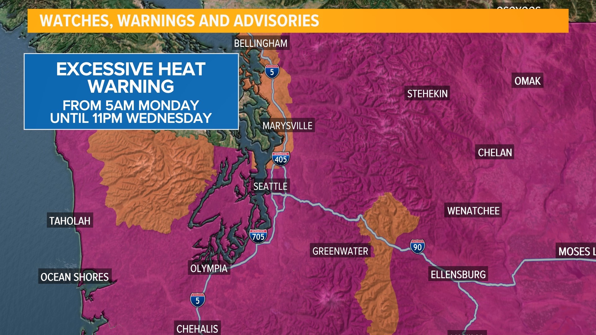 Expect temperatures in the 90s as Seattle heat wave continues | king5.com