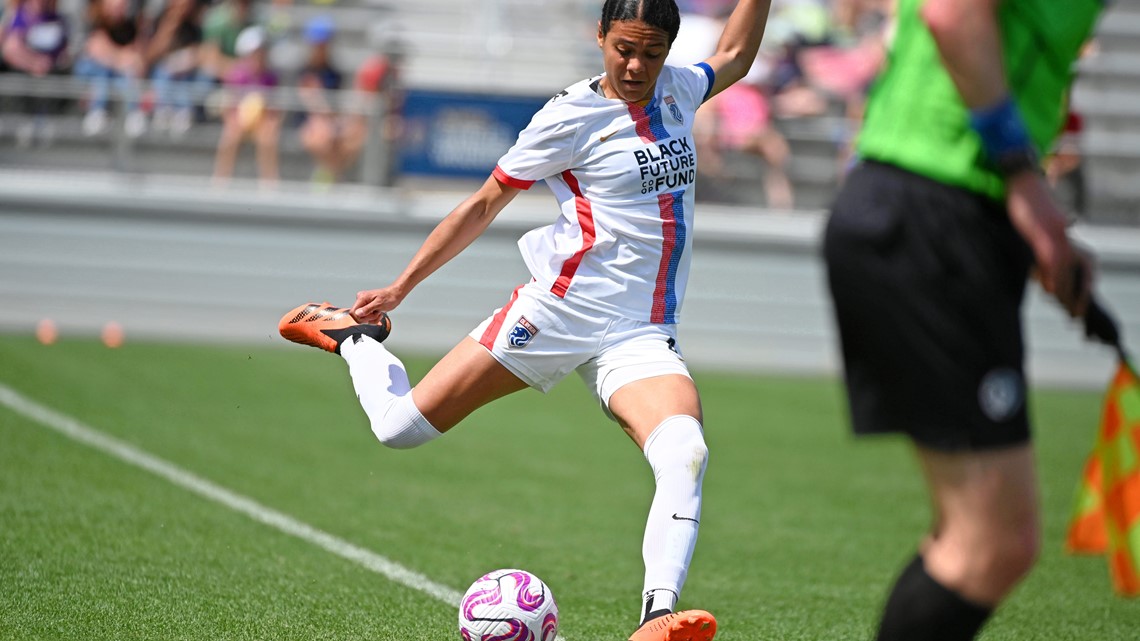 Tyler Lussi scores to give the Courage a 1-0 win over OL Reign | king5.com