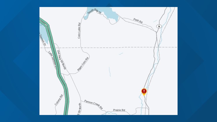 Brush fire blocks State Route 9 in Skagit County | king5.com