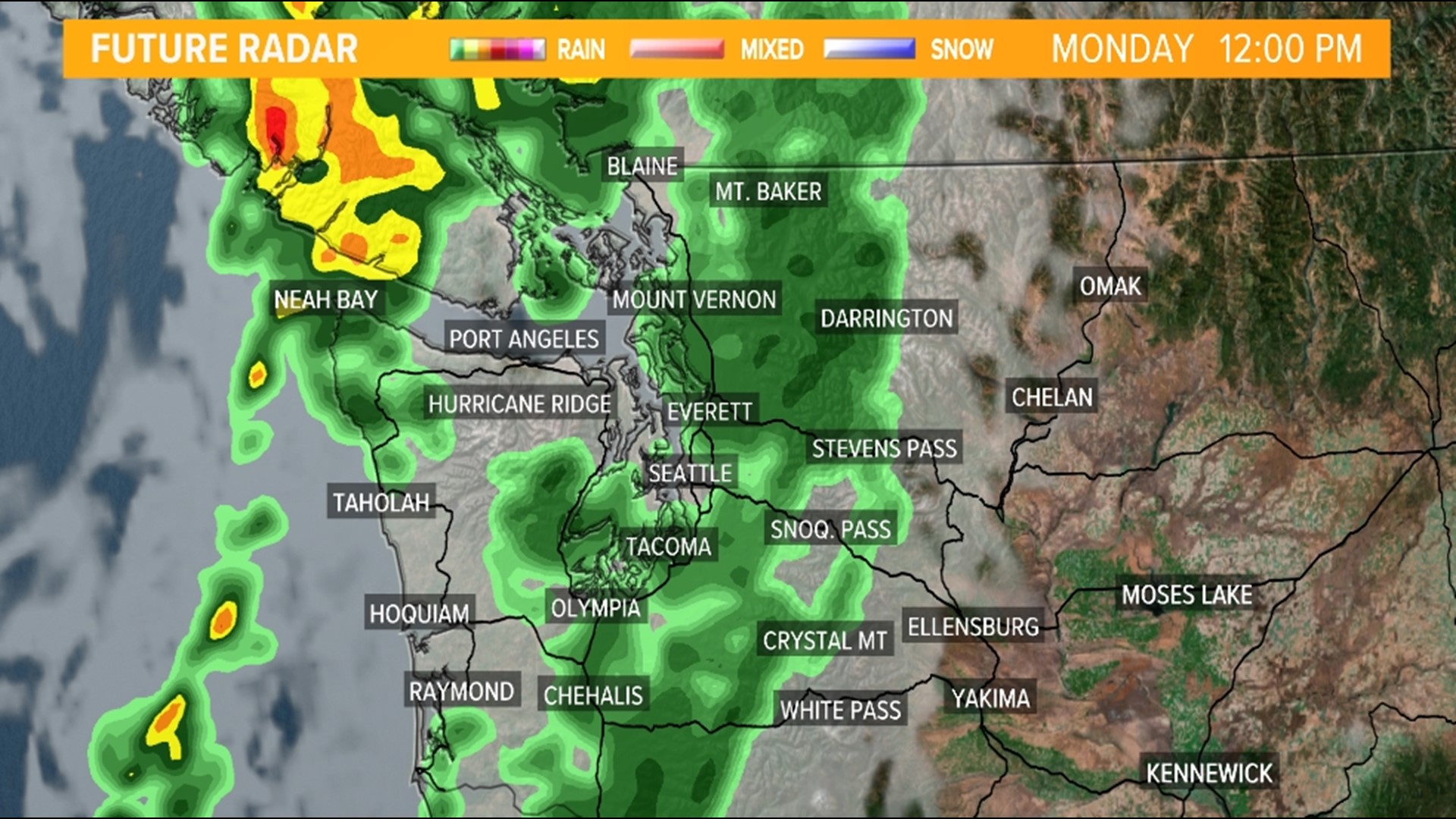 Rain forecasted for Seattle Monday | king5.com