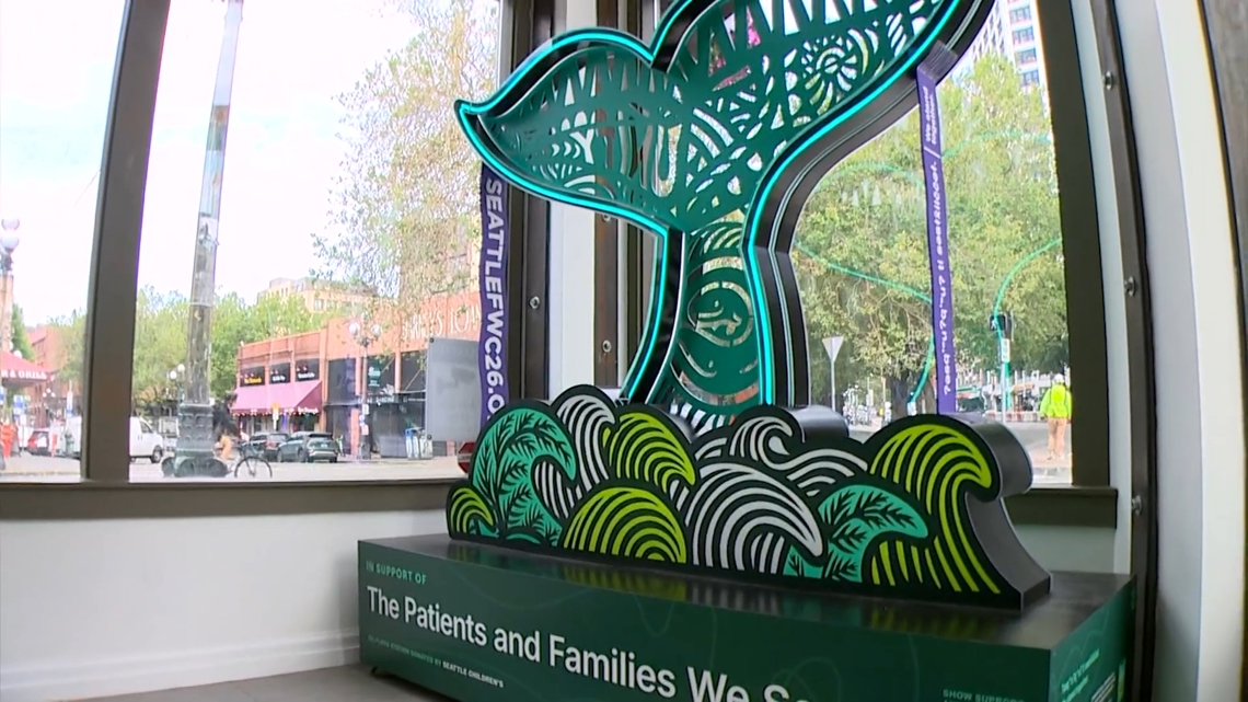 Seattle's World Cup whale tail neon sculptures may become permanent ...