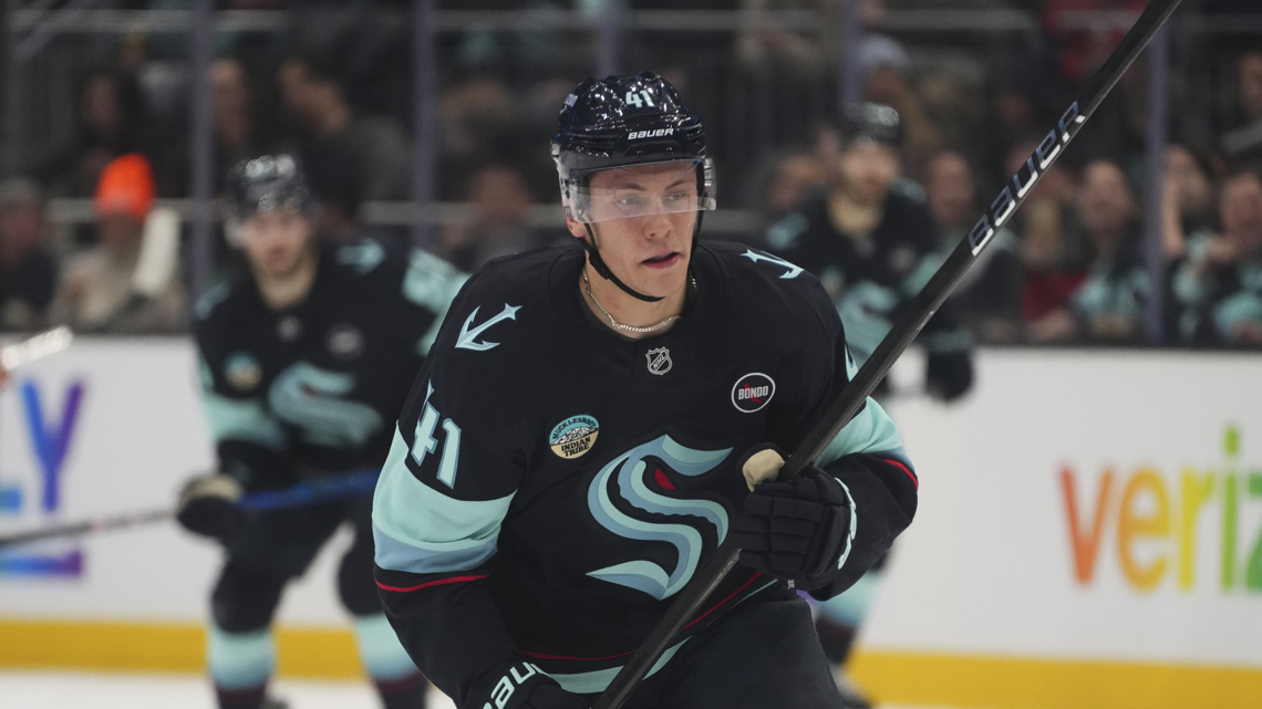 Defenseman Ryker Evans signs two-year deal with Seattle Kraken | king5.com