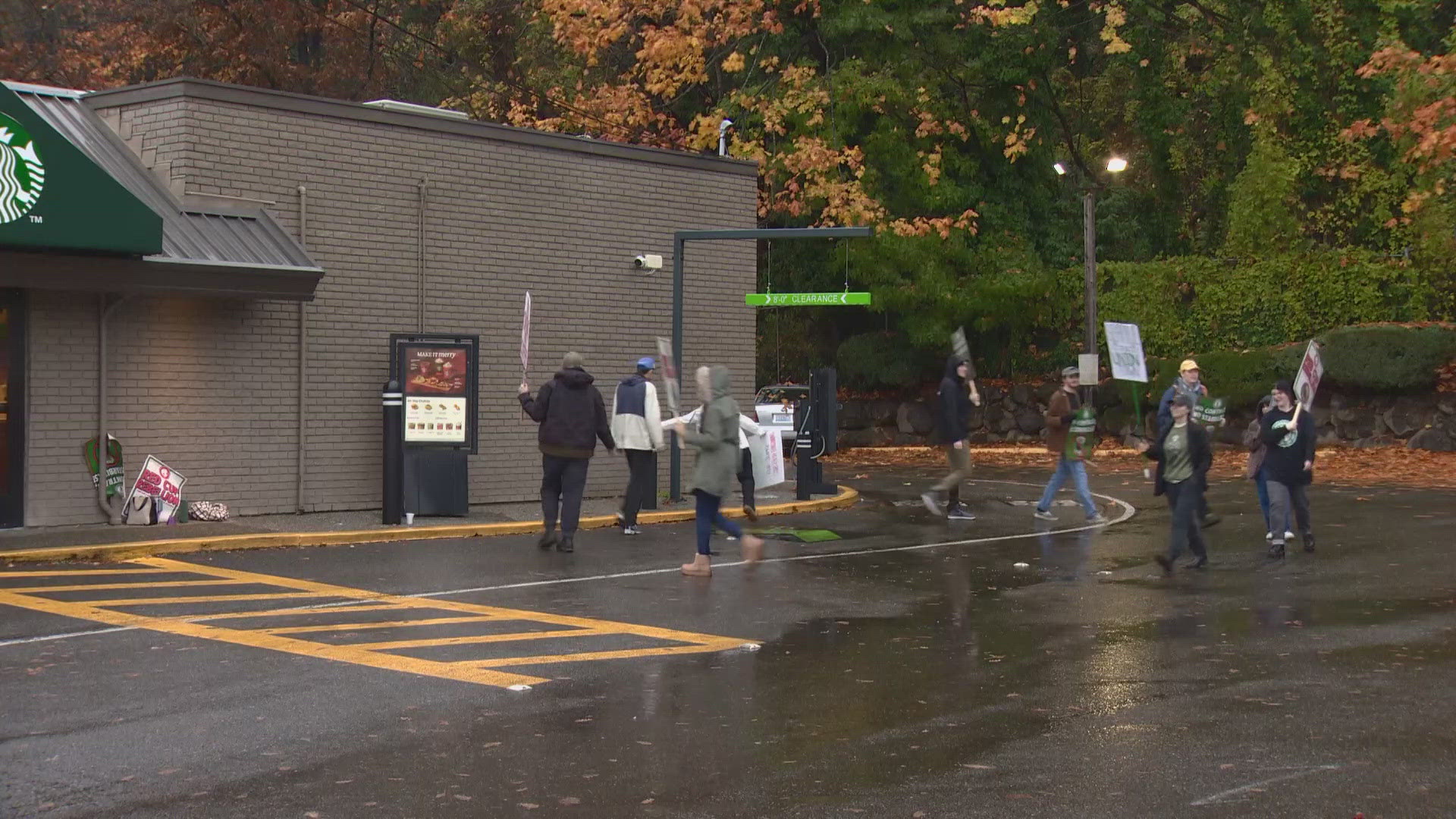 Starbucks Workers Picket On Red Cup Day As Nationwide Strike Disrupts