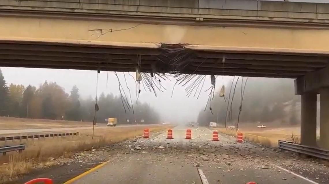 I-90 overpass reopens after being damaged in October crash | king5.com