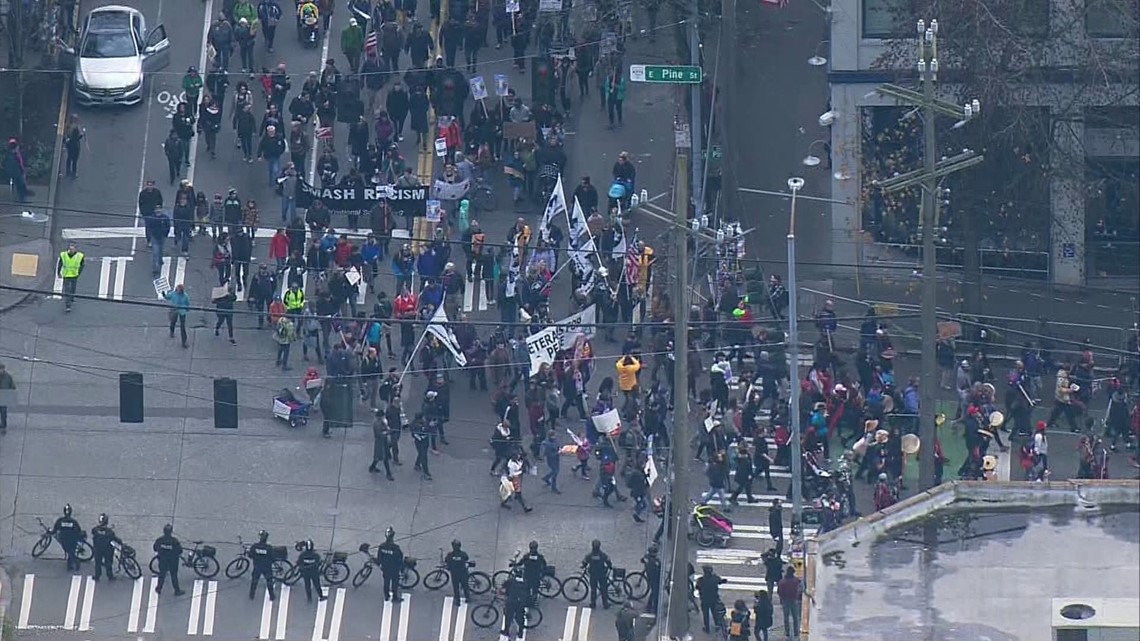 Hundreds marched through Seattle on Martin Luther King Jr. Day | king5.com