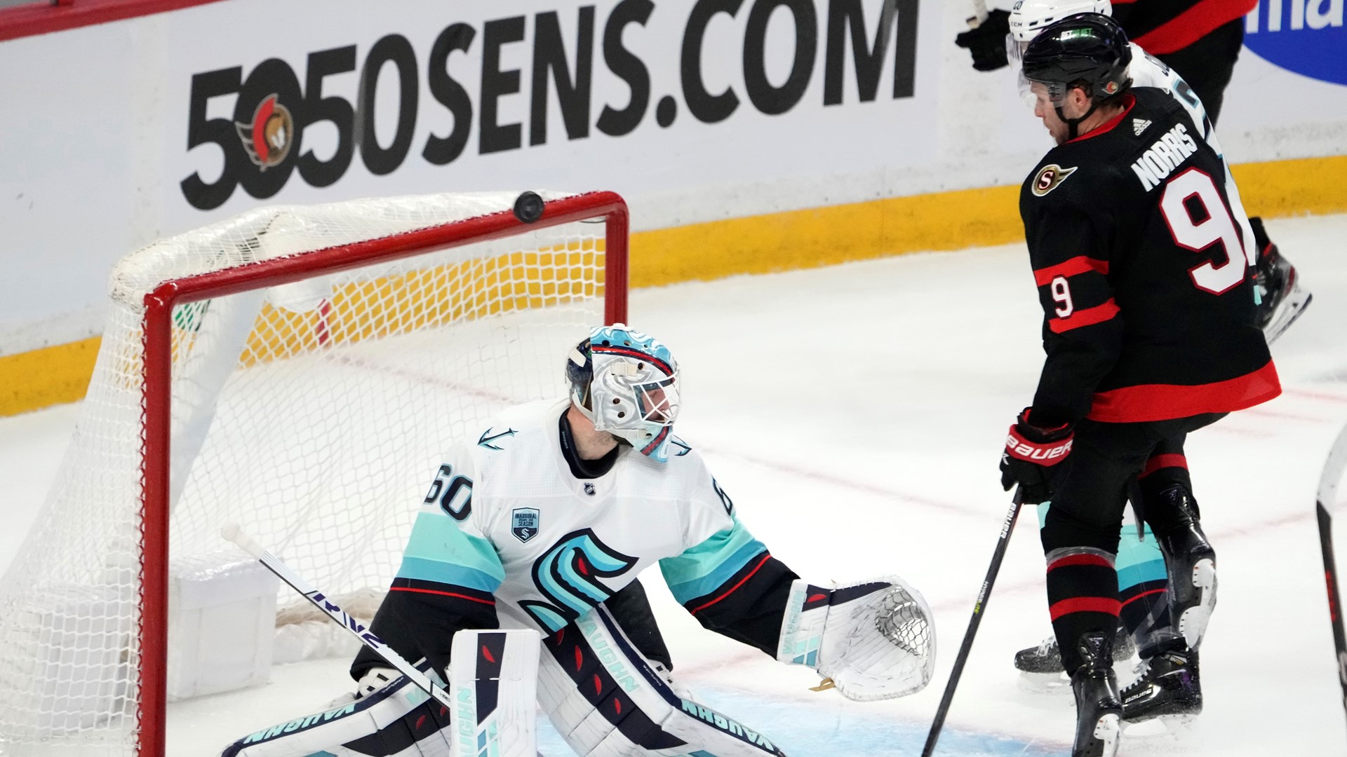 Josh Norris scores in overtime, Senators beat Kraken 4-3 | king5.com