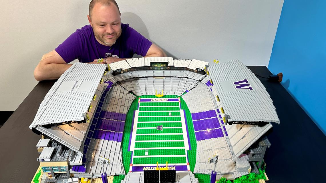 Hello Dawg fans! This Husky Stadium is made from LEGO bricks | king5.com