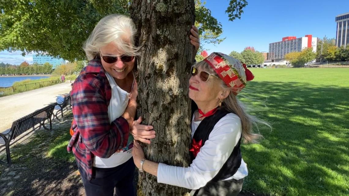 Olympia tree hugging competition celebrates trees | king5.com