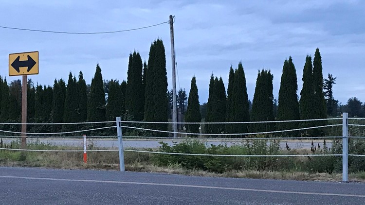 Cable barrier goes up along portion of Washington-Canada border | king5.com