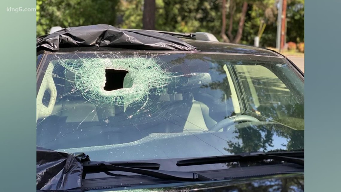 'I was in shock': Rock thrown through woman's windshield on I-90 in ...