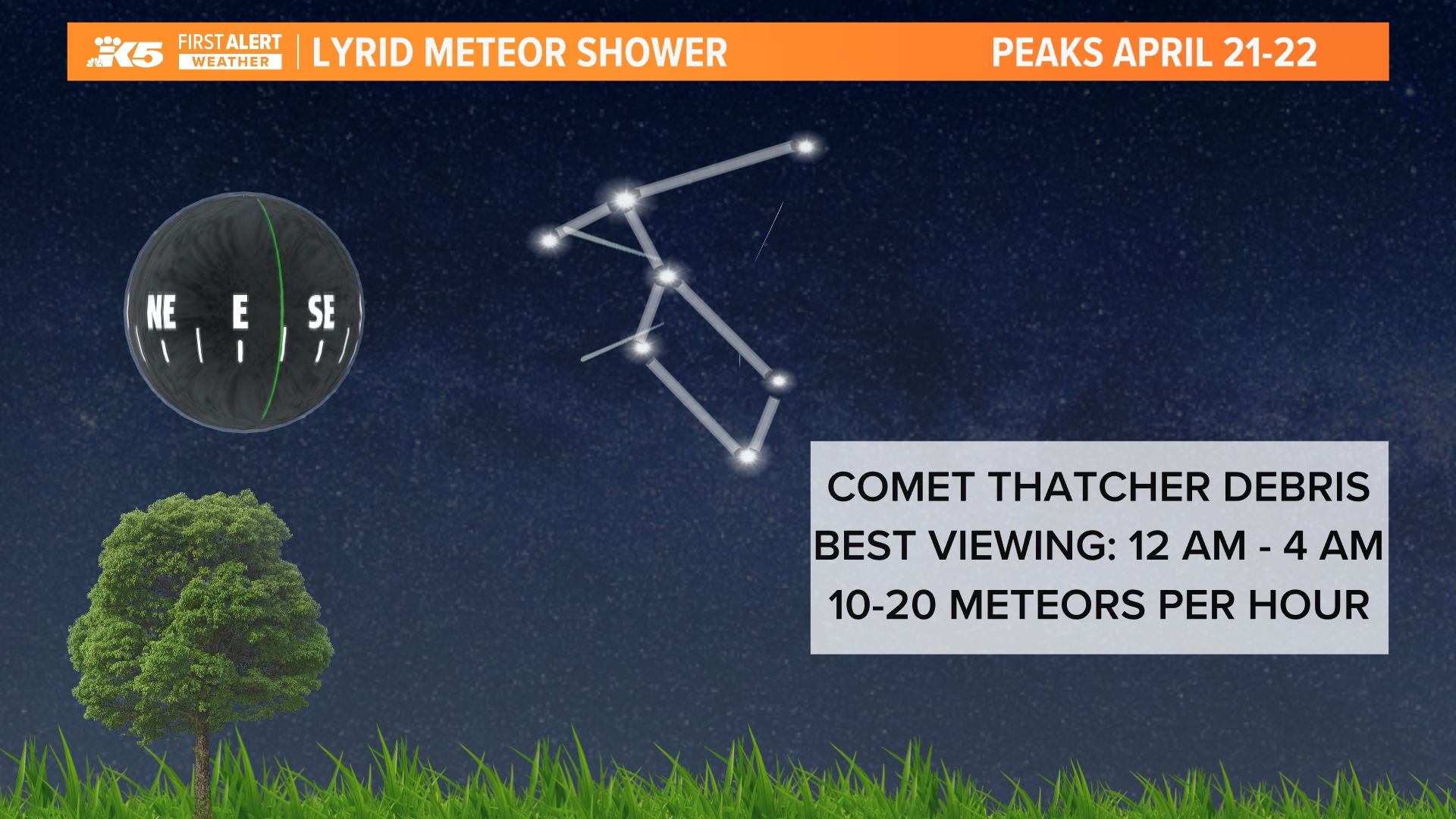 Here's when you can see the Lyrid Meteor showers in Washington this ...