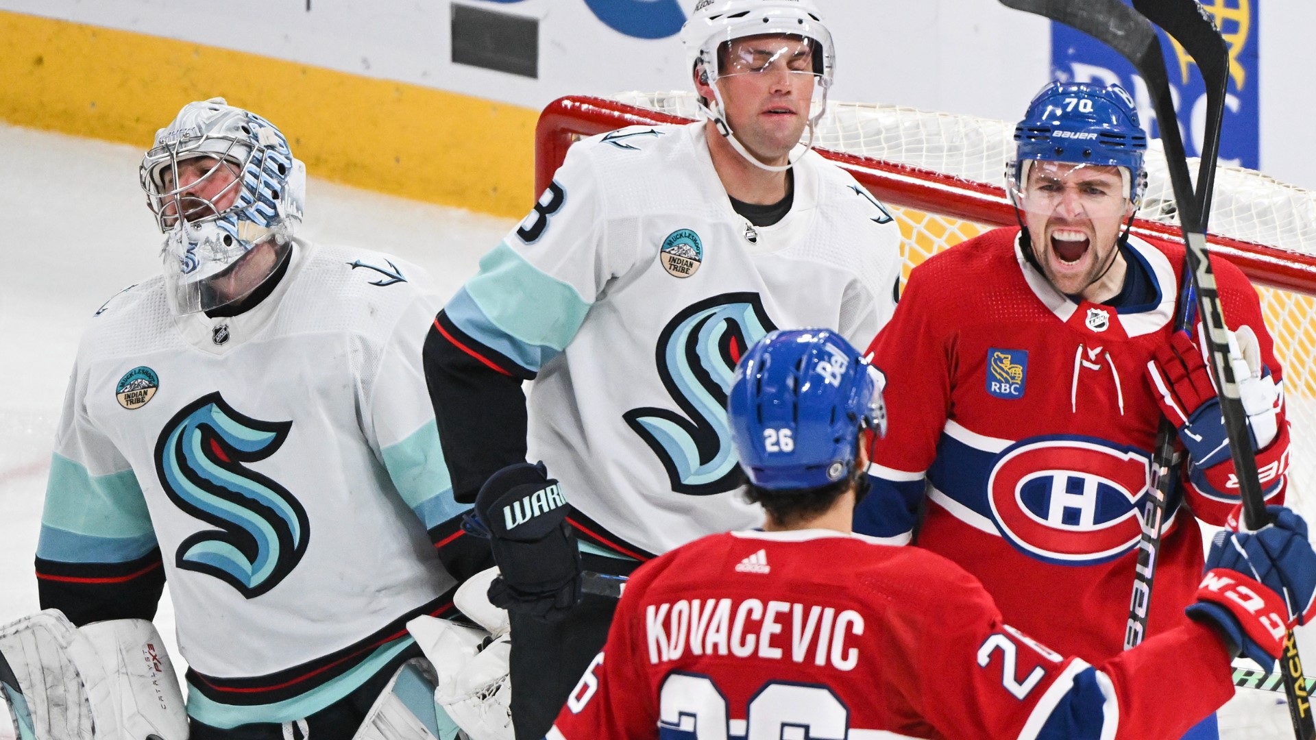 Sean Monahan scores twice and Montreal holds off Seattle, 4-2 | king5.com
