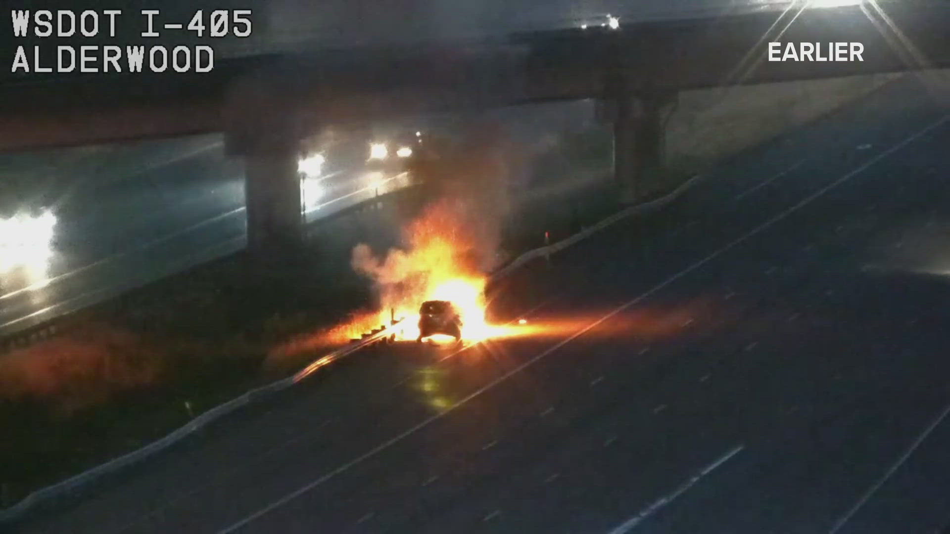 Car explodes on I-405 in Lynnwood | king5.com