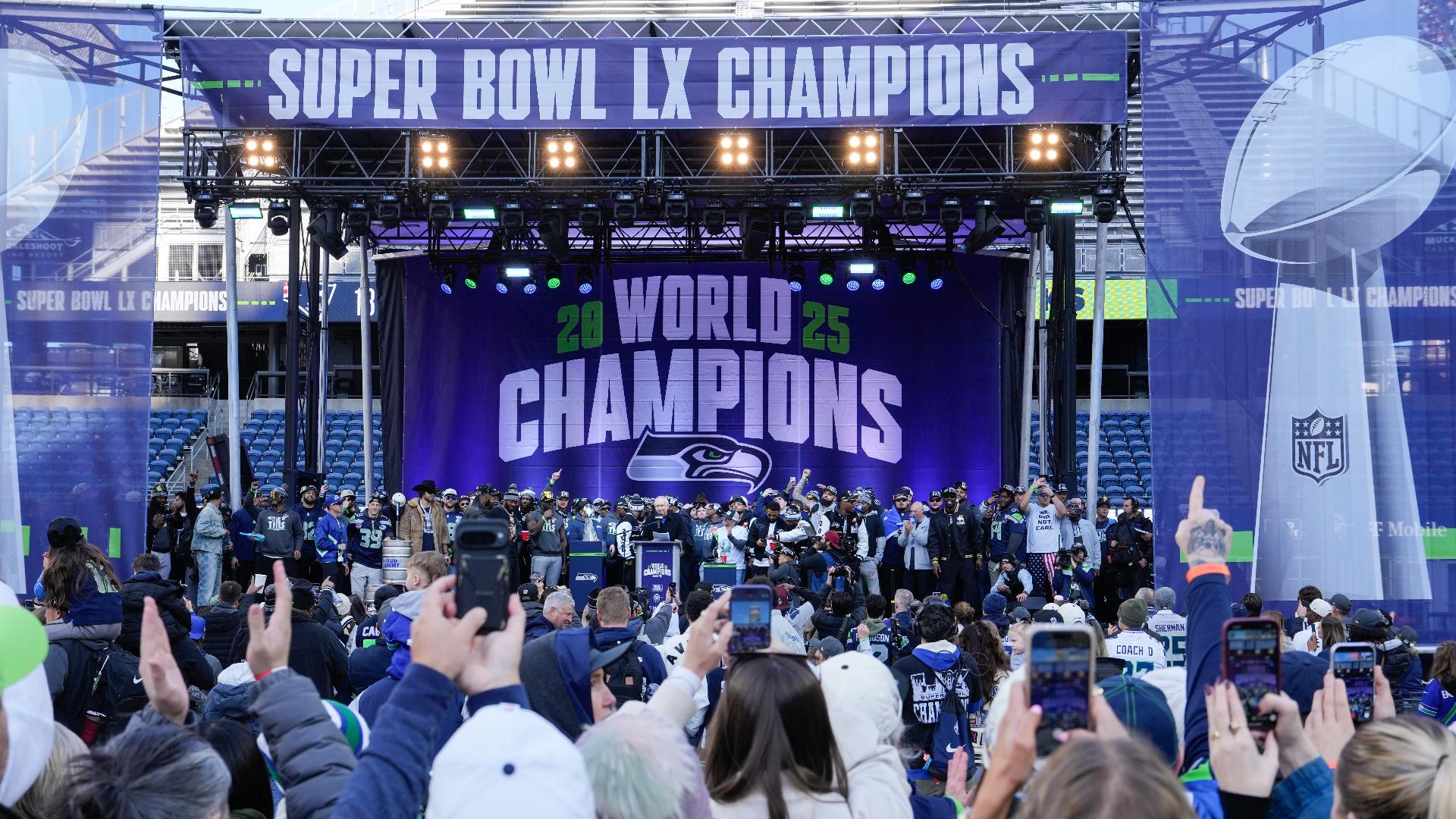 Seahawks Super Bowl ceremony inside Lumen Field | Full event | king5.com