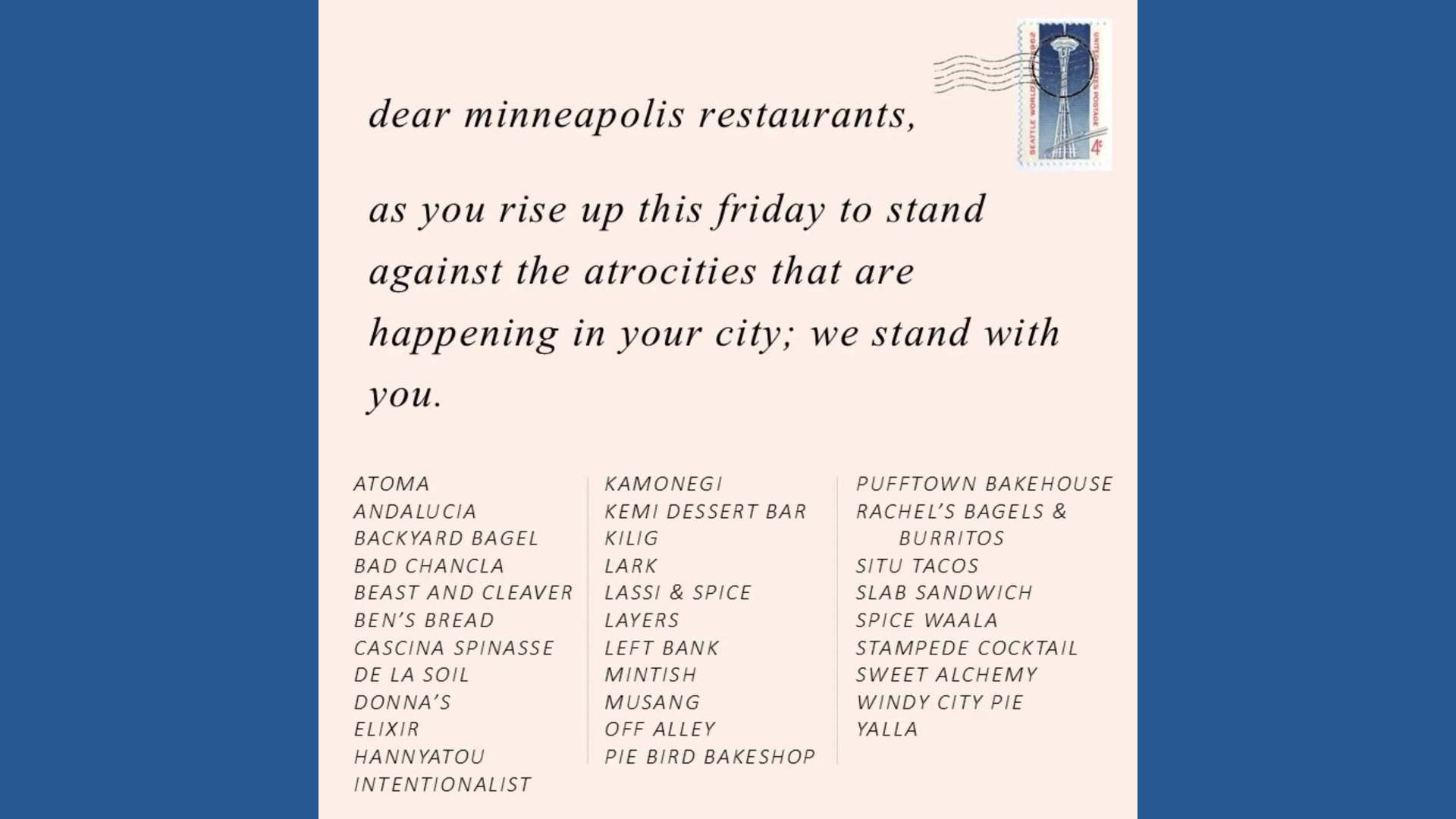 Seattle restaurants raise funds for Minneapolis businesses amid fallout ...