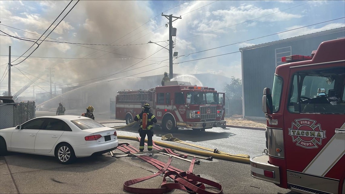 Crews respond to fire at automotive business | king5.com