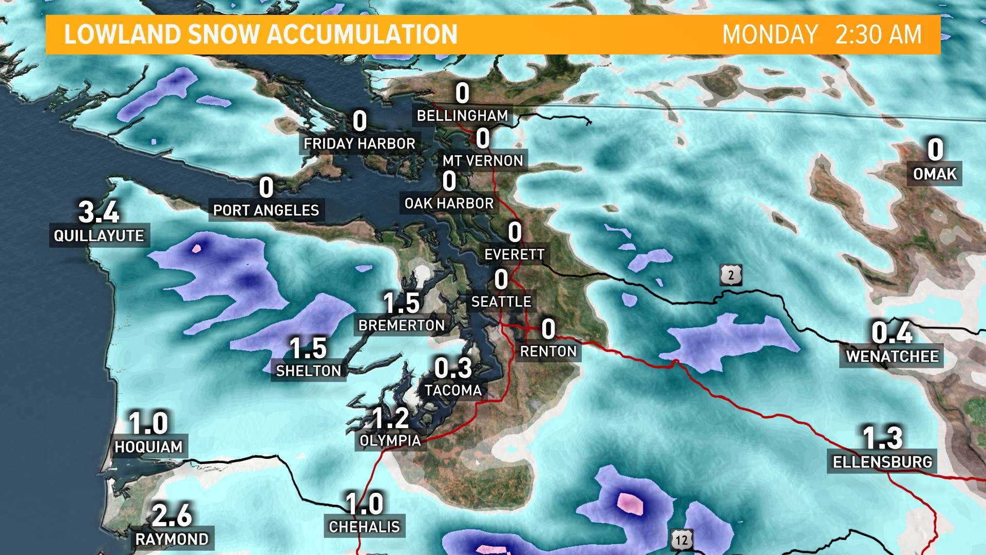 Western Washington weather | Chilly temps, rain-snow showers | king5.com