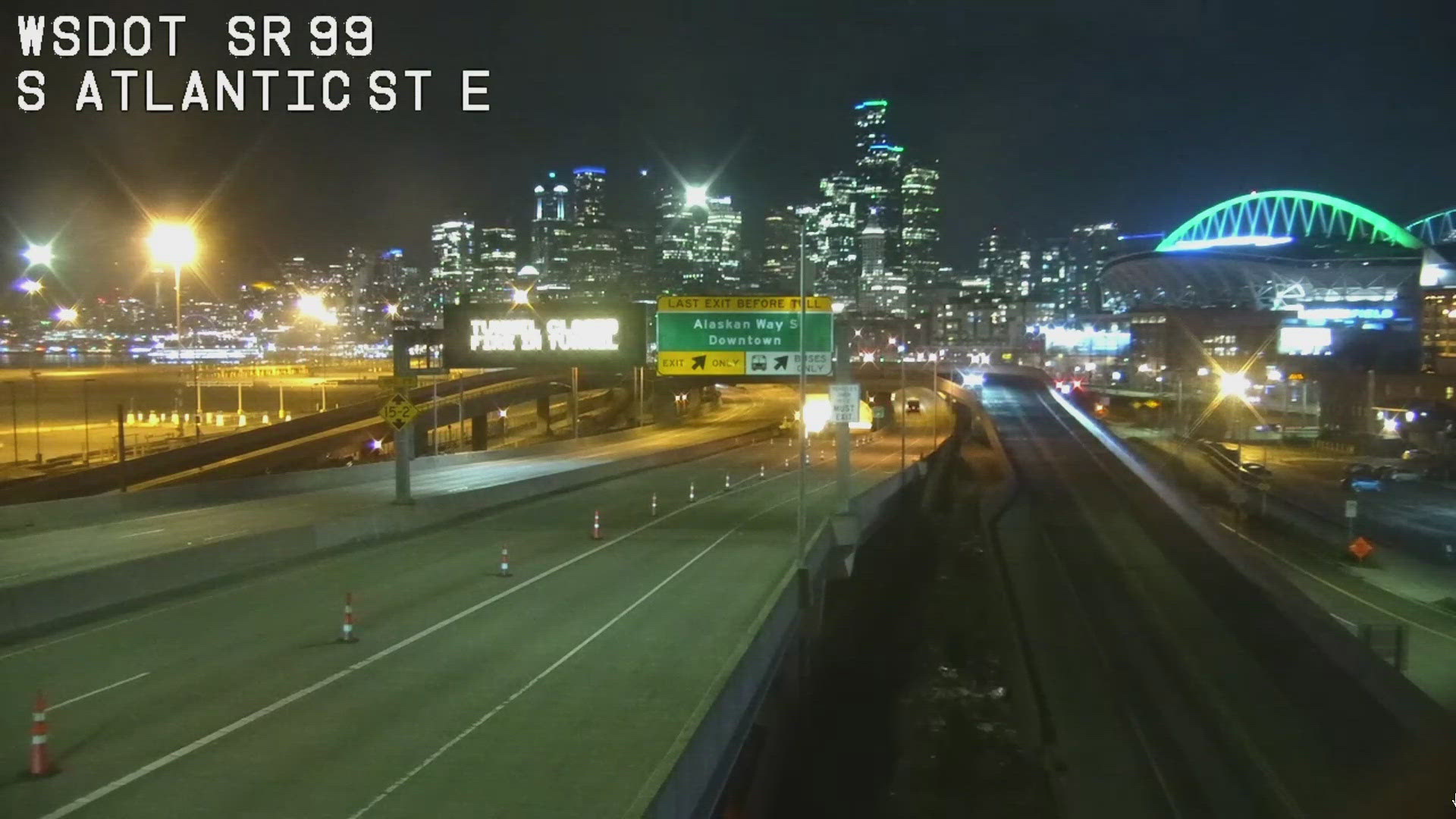 Highway 99 tunnel in Seattle reopens after car fire | king5.com