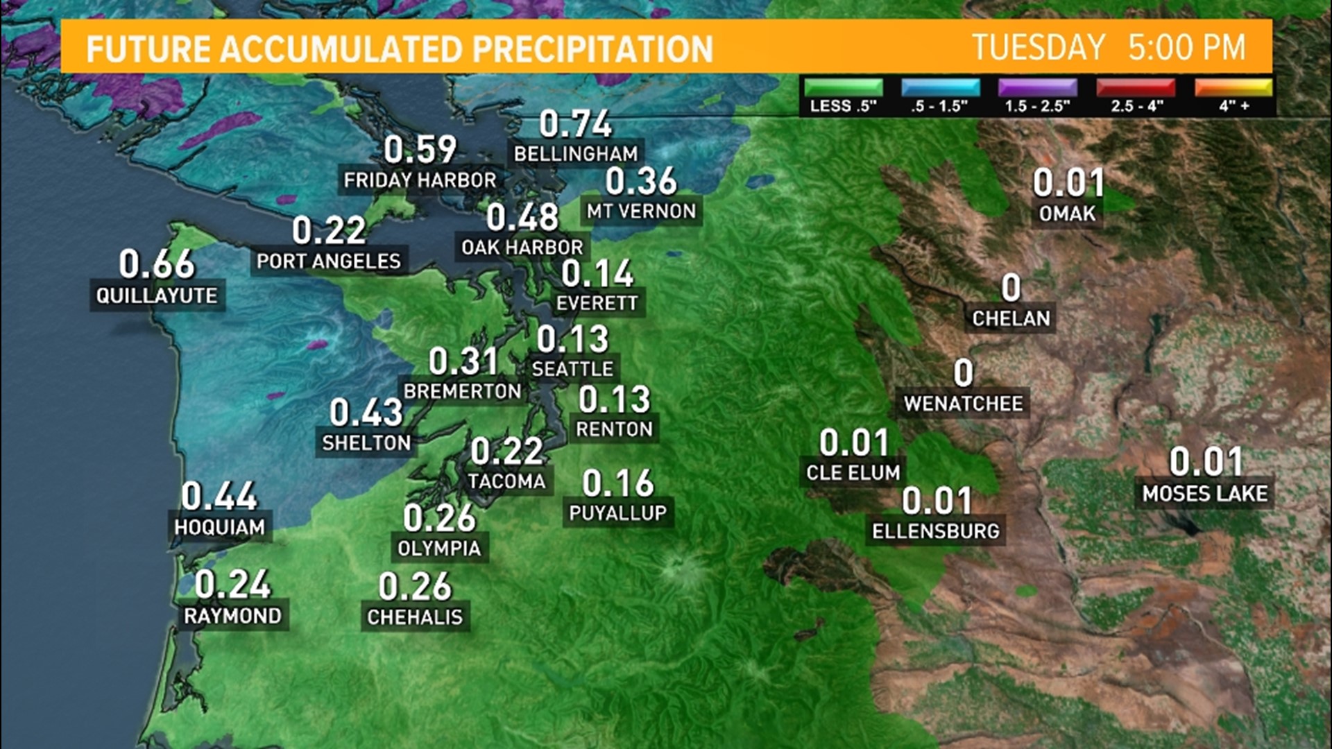 Rain forecasted for Seattle Monday | king5.com
