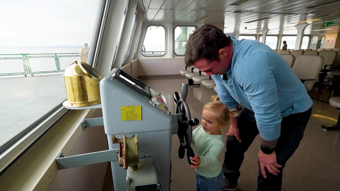 Tokitae ferry lets passengers steer with historic helm | king5.com