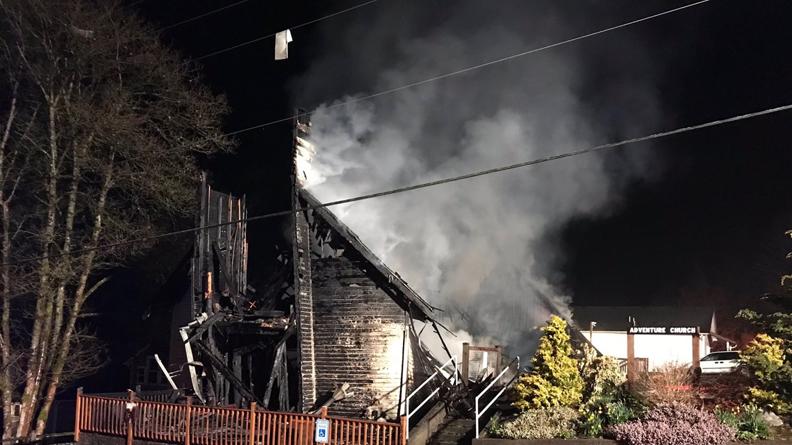 Fire destroys nearly 100-year-old Duvall church | king5.com