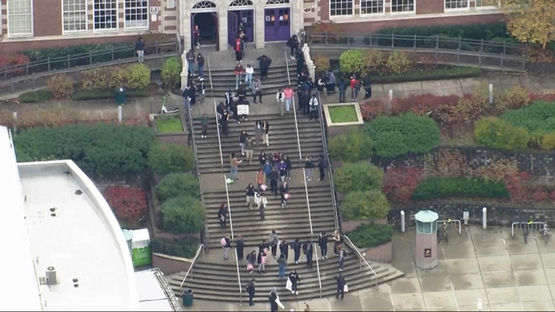 Garfield High School students walk out to hold vigil for victims of ...