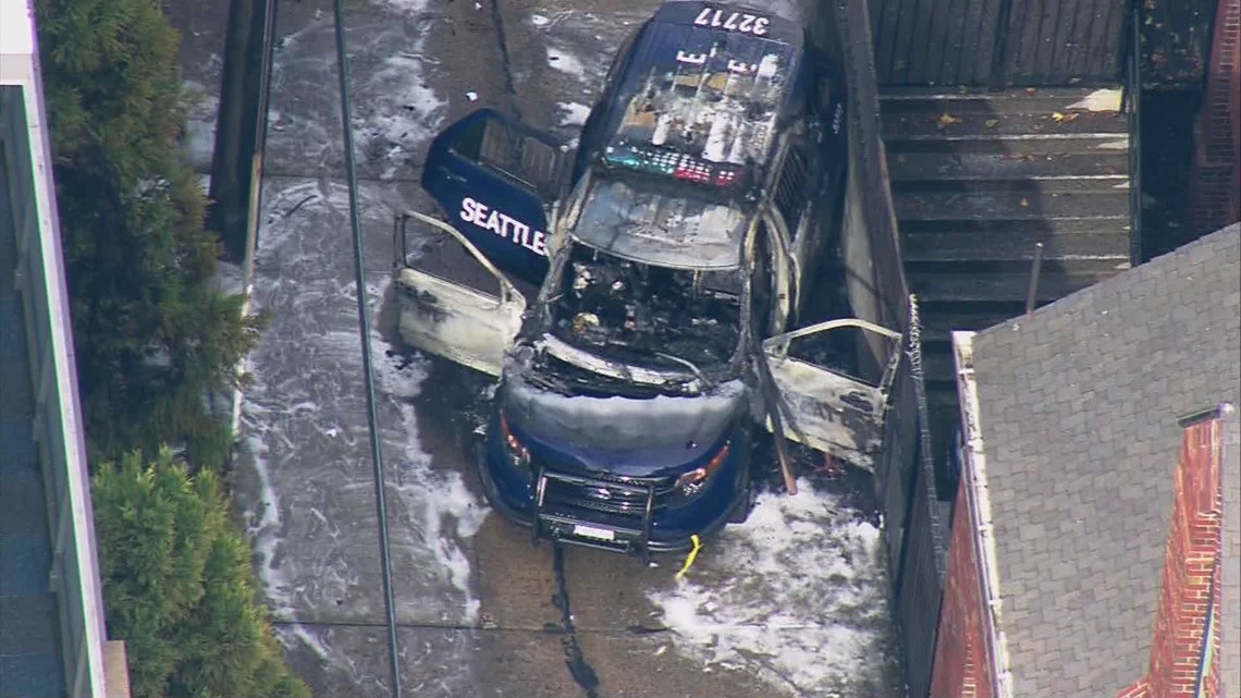 Seattle police release video showing moment suspect threw burning piece ...