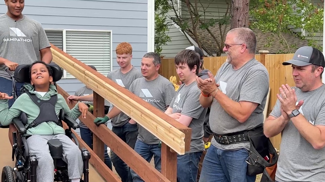 Volunteers build ramp, transform a boy's daily life | king5.com