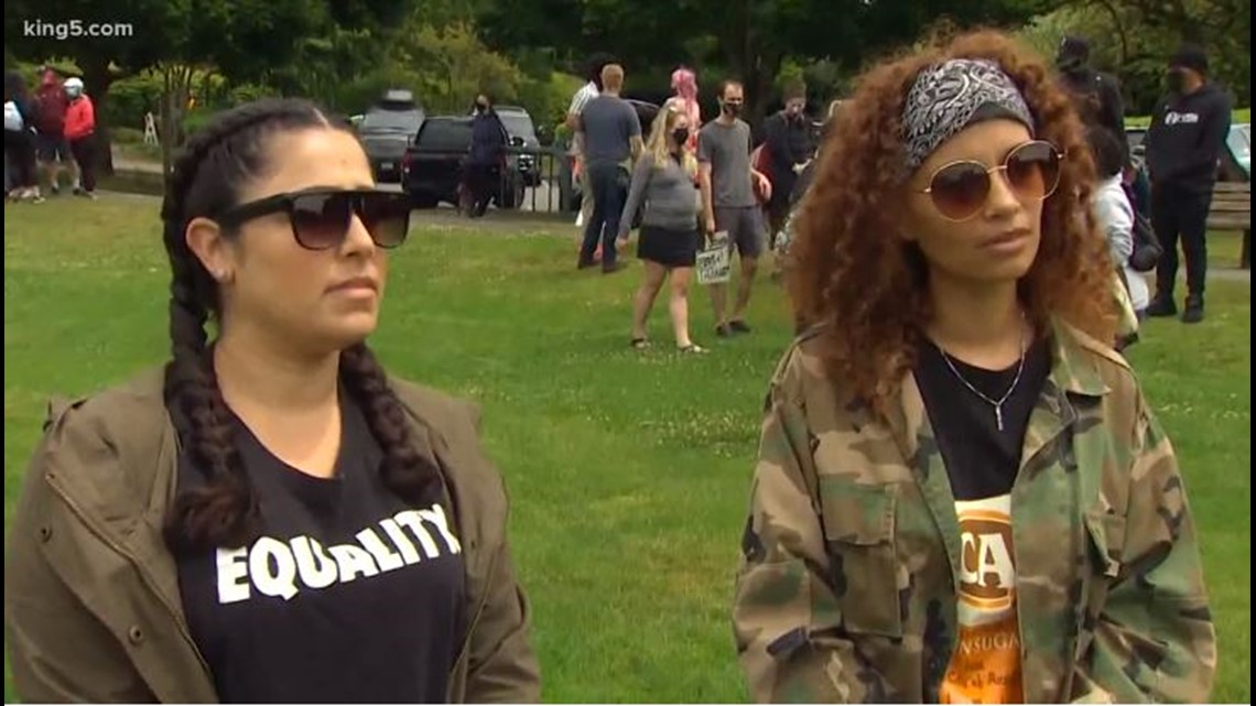 Wives of Seattle Seahawks lead march across I-90 for racial justice ...