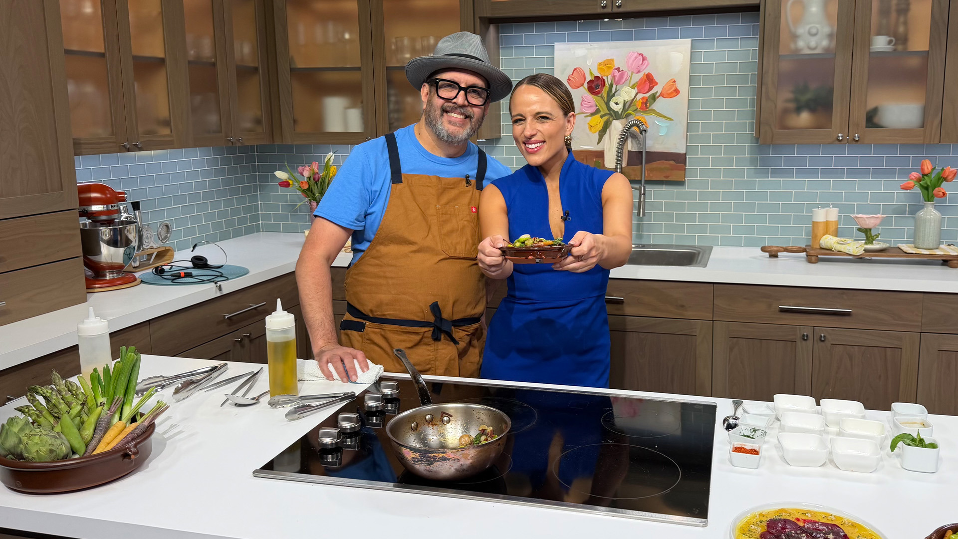 Cooking Basque-style spring vegetable stew with Harvest Vine - New Day ...