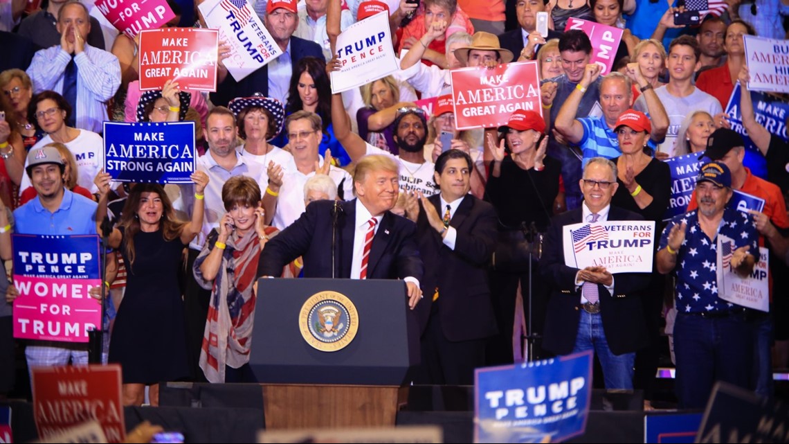 RECAP: Trump goes broad in Phoenix speech before police, protesters ...