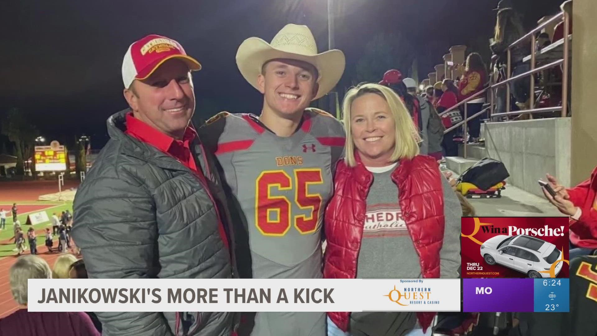 WSU kicker Dean Janikowski and his 'More than a Kick' campaign | king5.com