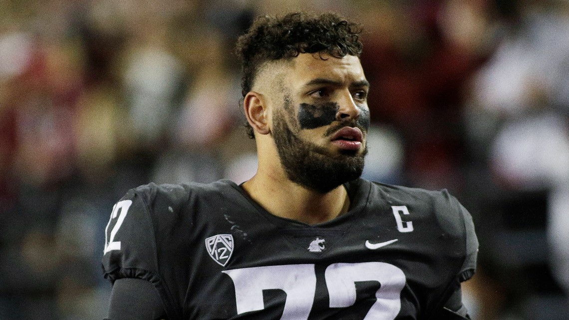 WSU offensive lineman Abe Lucas drafted by the Seattle Seahawks | king5.com