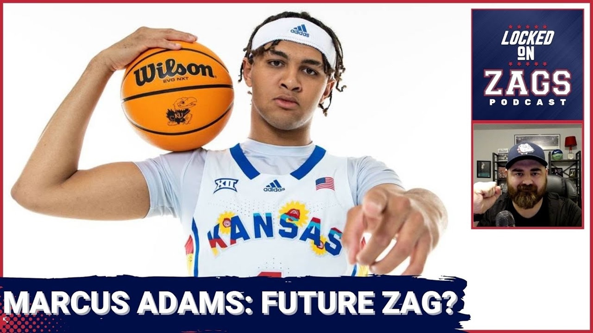 Gonzaga Bulldogs contact Kansas Jayhawks transfer Marcus Adams Jr | king5.com