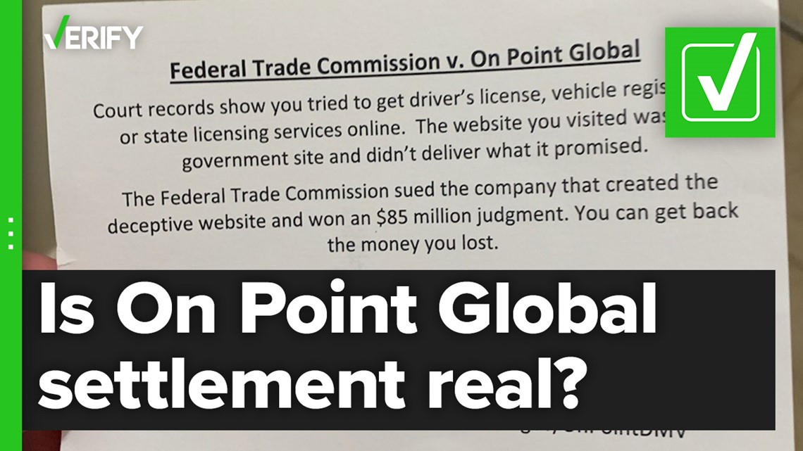 The FTC settlement with On Point Global is real and not a scam | king5.com