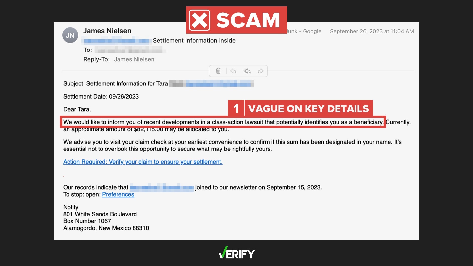 How to spot class action settlement scam emails | king5.com