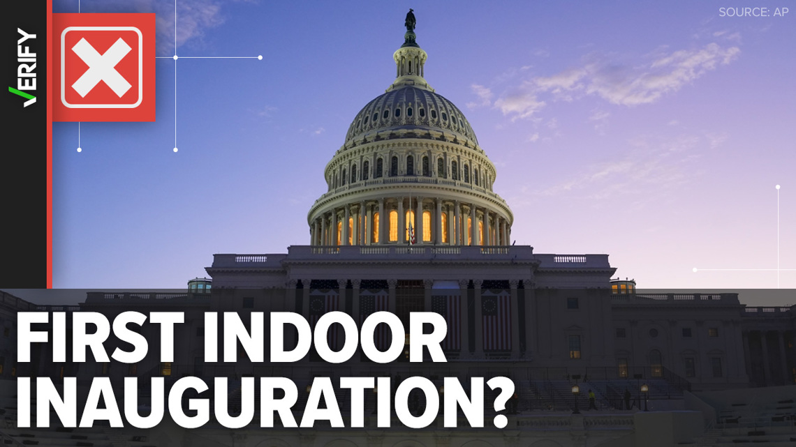 VERIFYING history of presidential inaugurations held indoors due to ...
