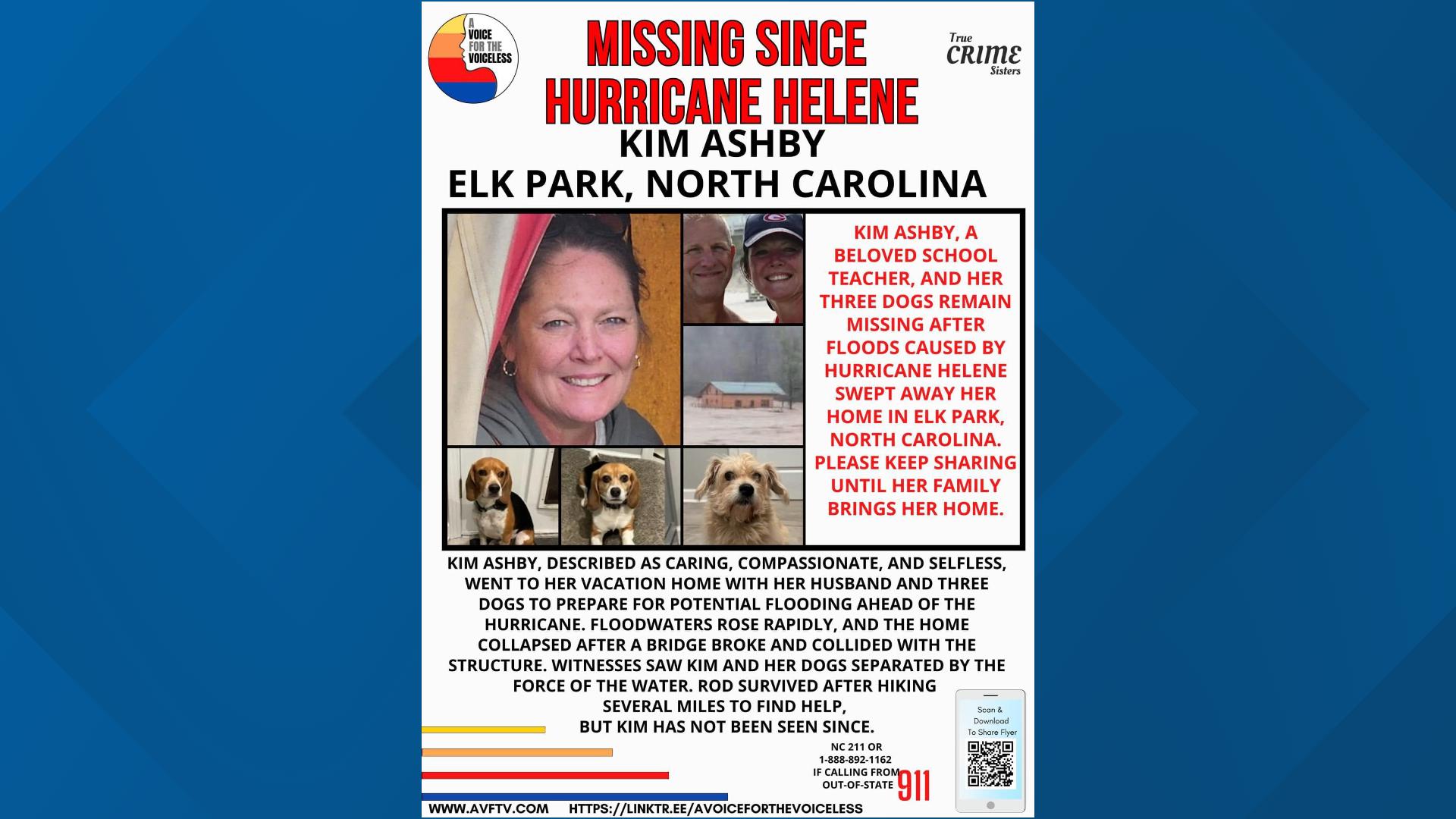 Daughter honors missing mom 1 year after Helene flooding | king5.com