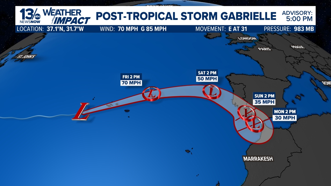 Major Hurricane Gabrielle intensifies near Bermuda | king5.com